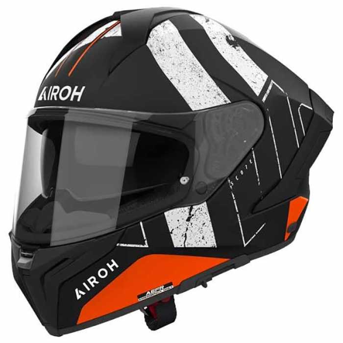 Casco Matryx Scope Nero opaco Arancio